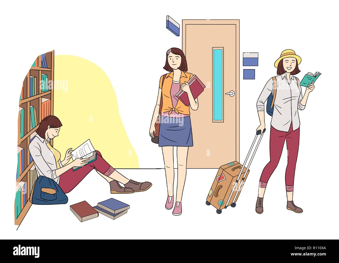 Different human daily life, ordinary and healthy lifestyle vector ...