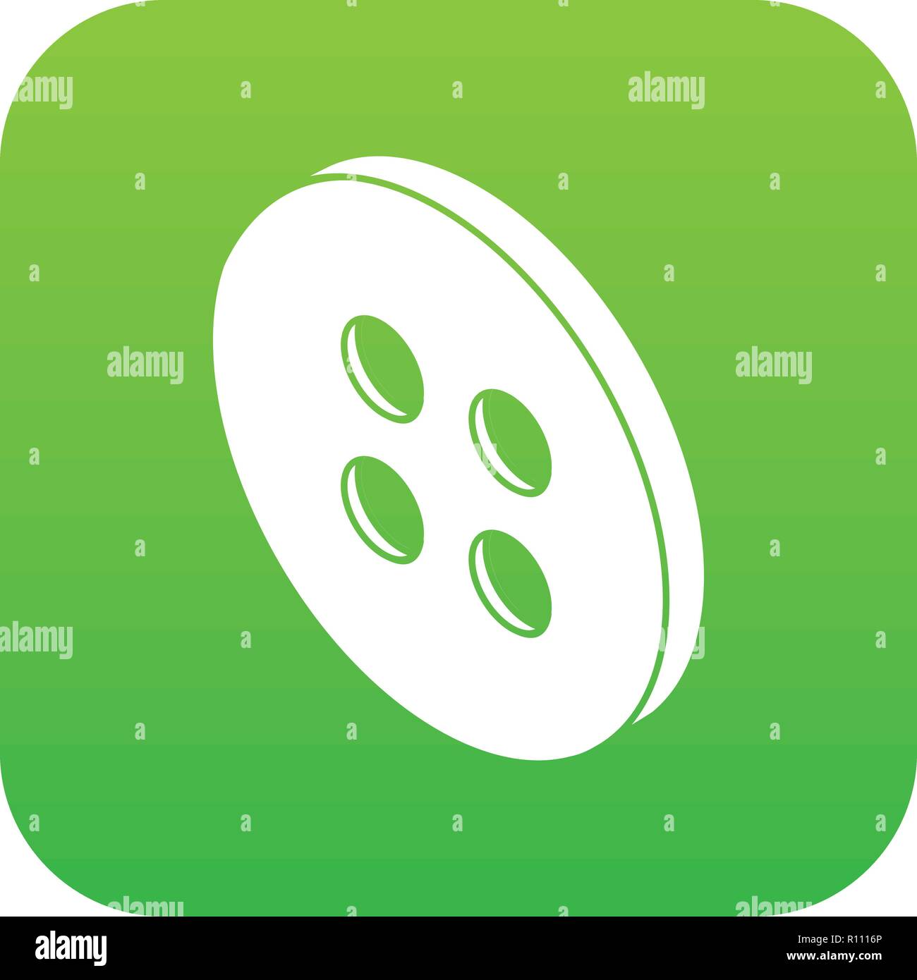 Classic shirt button icon green vector Stock Vector Image & Art - Alamy