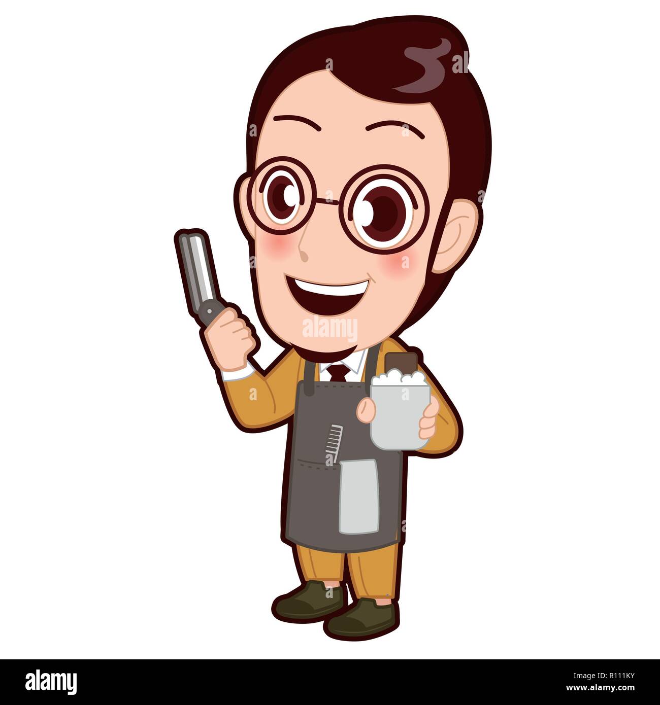 Set of professions cartoon characters detailed isolated on white ...