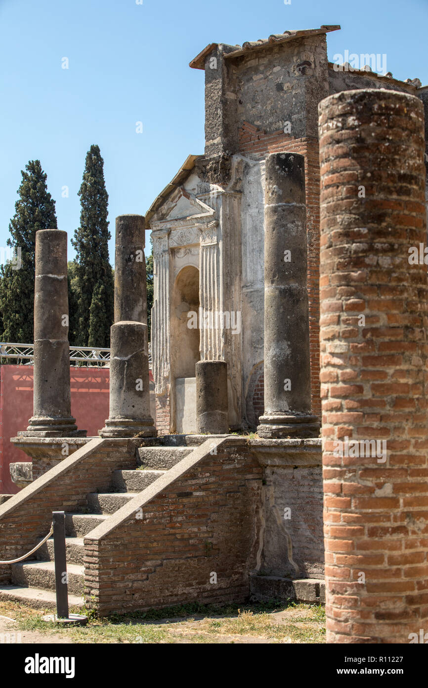 Ancient city of Pompeii, Italy. Roman town destroyed by Vesuvius ...