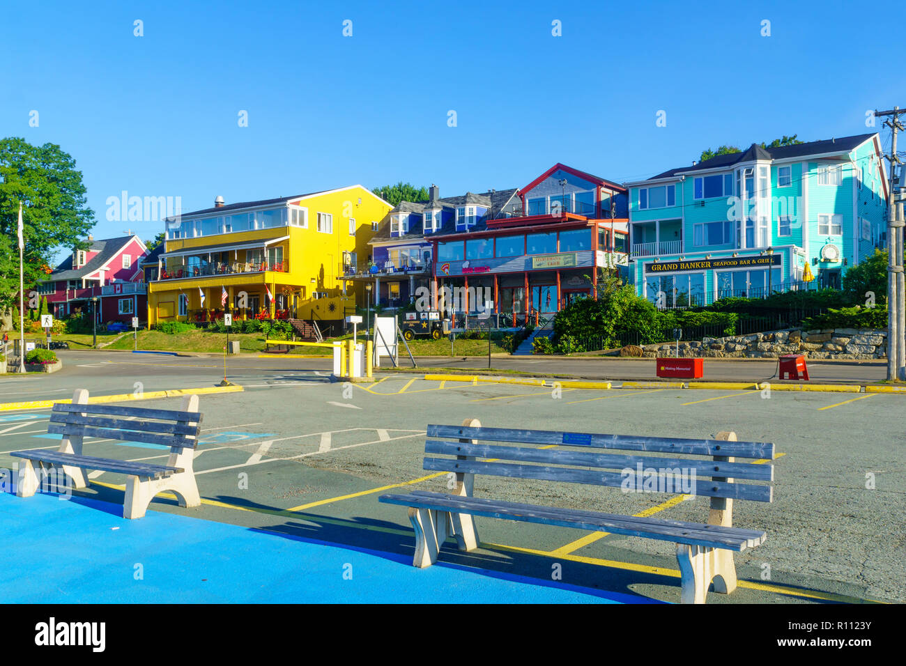Lunenburg, Canada - September 21, 2018: Historic houses in Bluenose ...