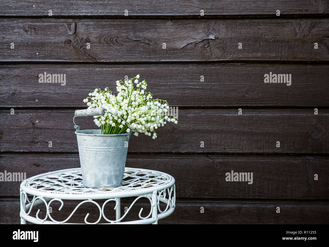 White flowers and bucket hi-res stock photography and images - Alamy
