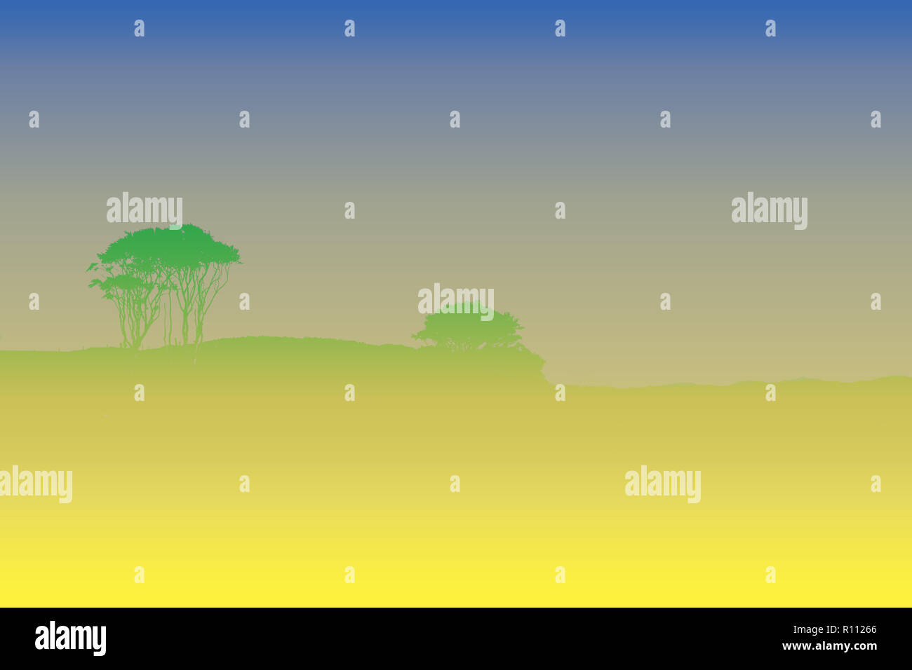 Rural background with trees and copy space Stock Photo - Alamy