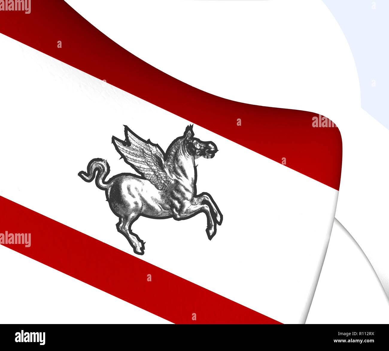 3D Flag of Tuscany, Italy. 3D Illustration Stock Photo - Alamy