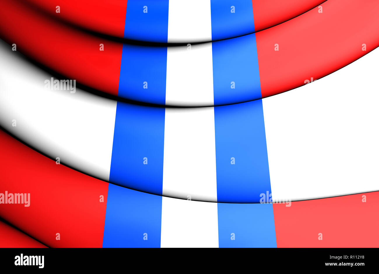 3D Flag of Duchy of Modena and Reggio. 3D Illustration Stock Photo - Alamy