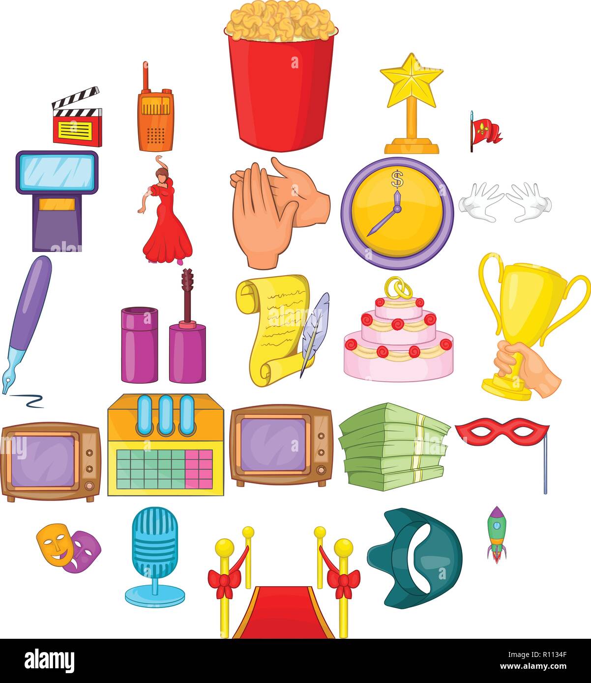 Avocation icons set, cartoon style Stock Vector Image & Art - Alamy