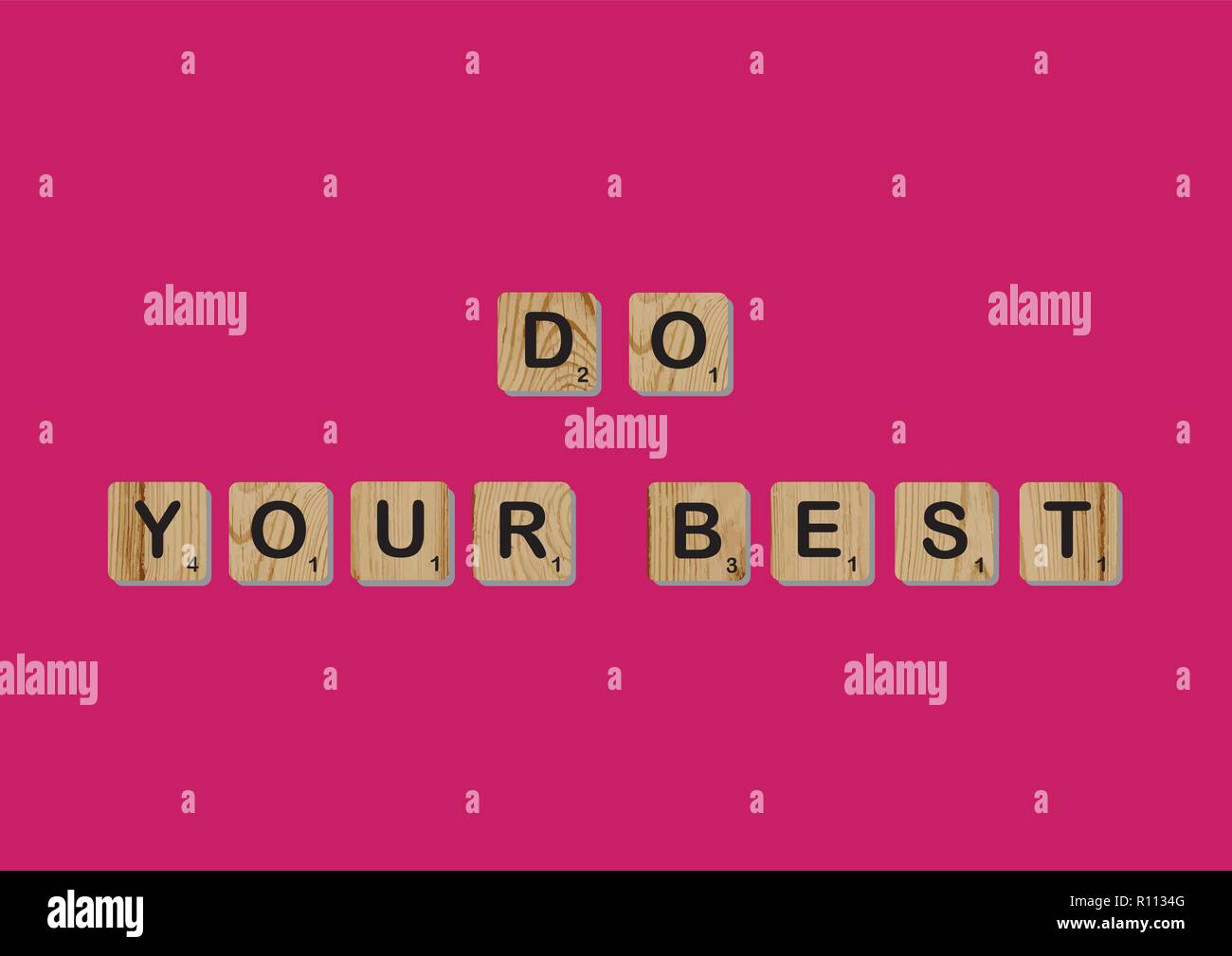 Scrabble tiles spells out Motivational quote Scrabble Blocks Letters ...