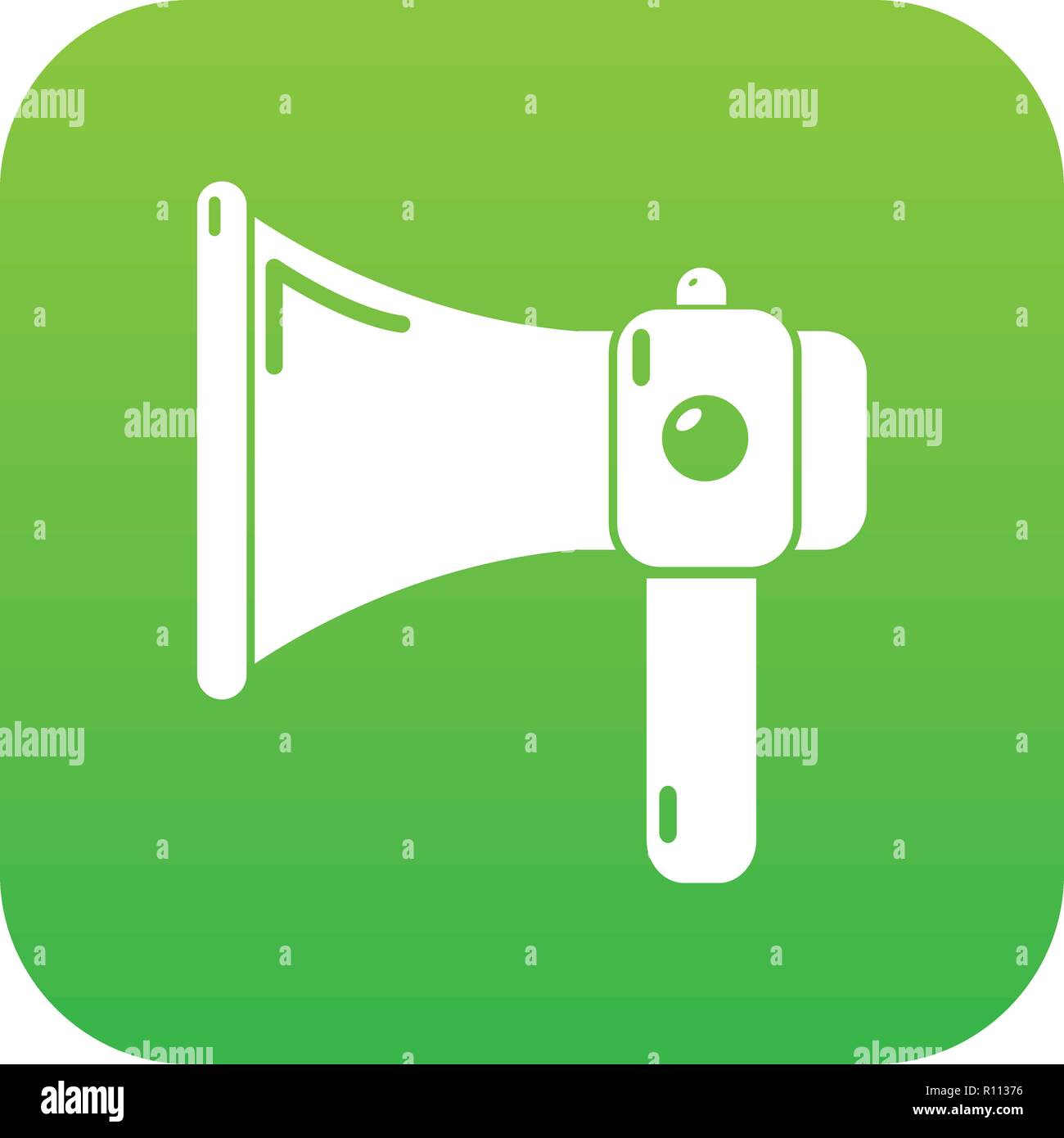 Hand speaker icon green vector Stock Vector Image & Art - Alamy