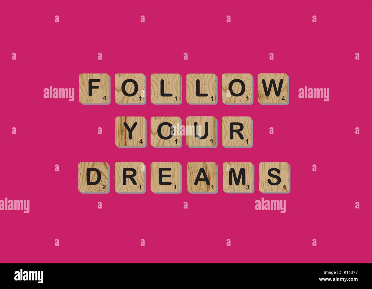 Scrabble tiles spells out Motivational quote Scrabble Blocks Letters ...