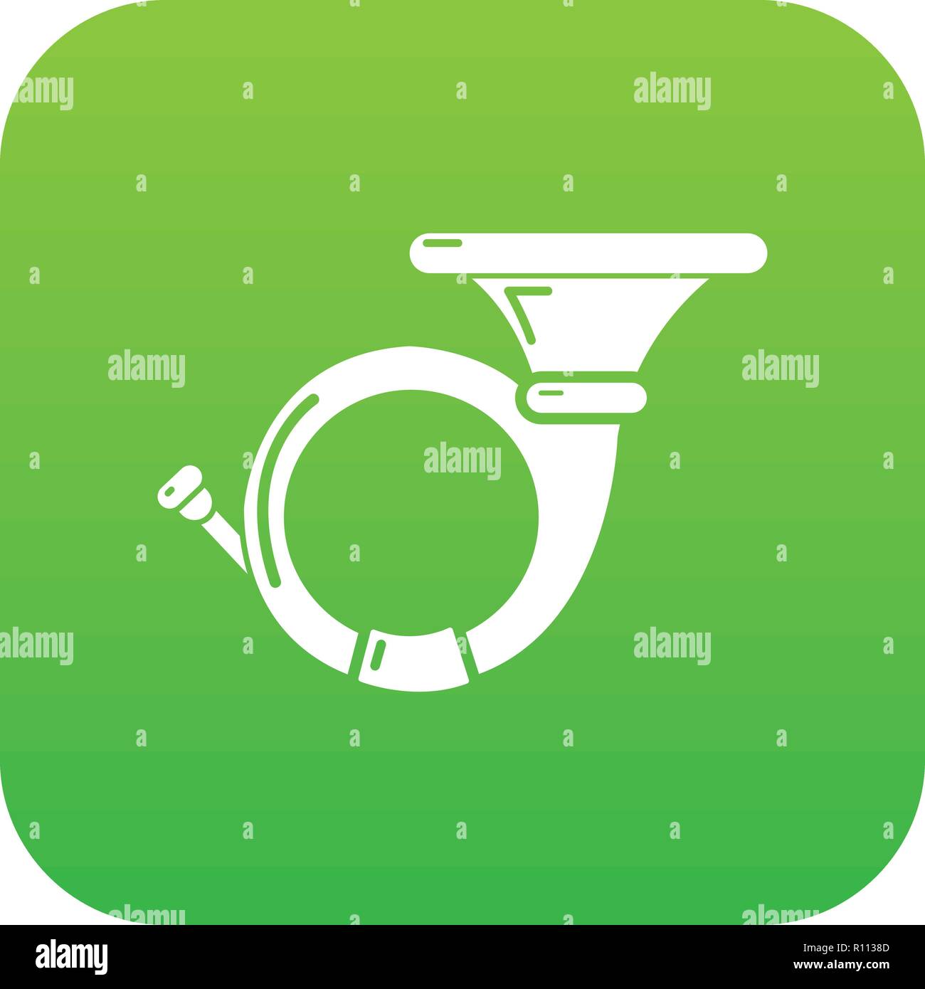 Cornet icon green vector Stock Vector Image & Art - Alamy