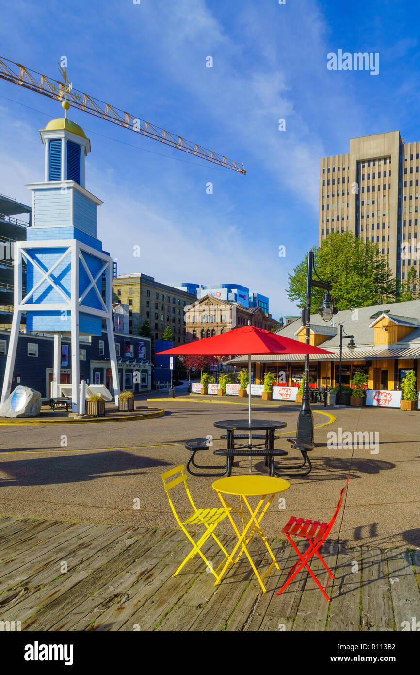 Halifax, Canada - September 23, 2018: The Dockyard clock, and other ...