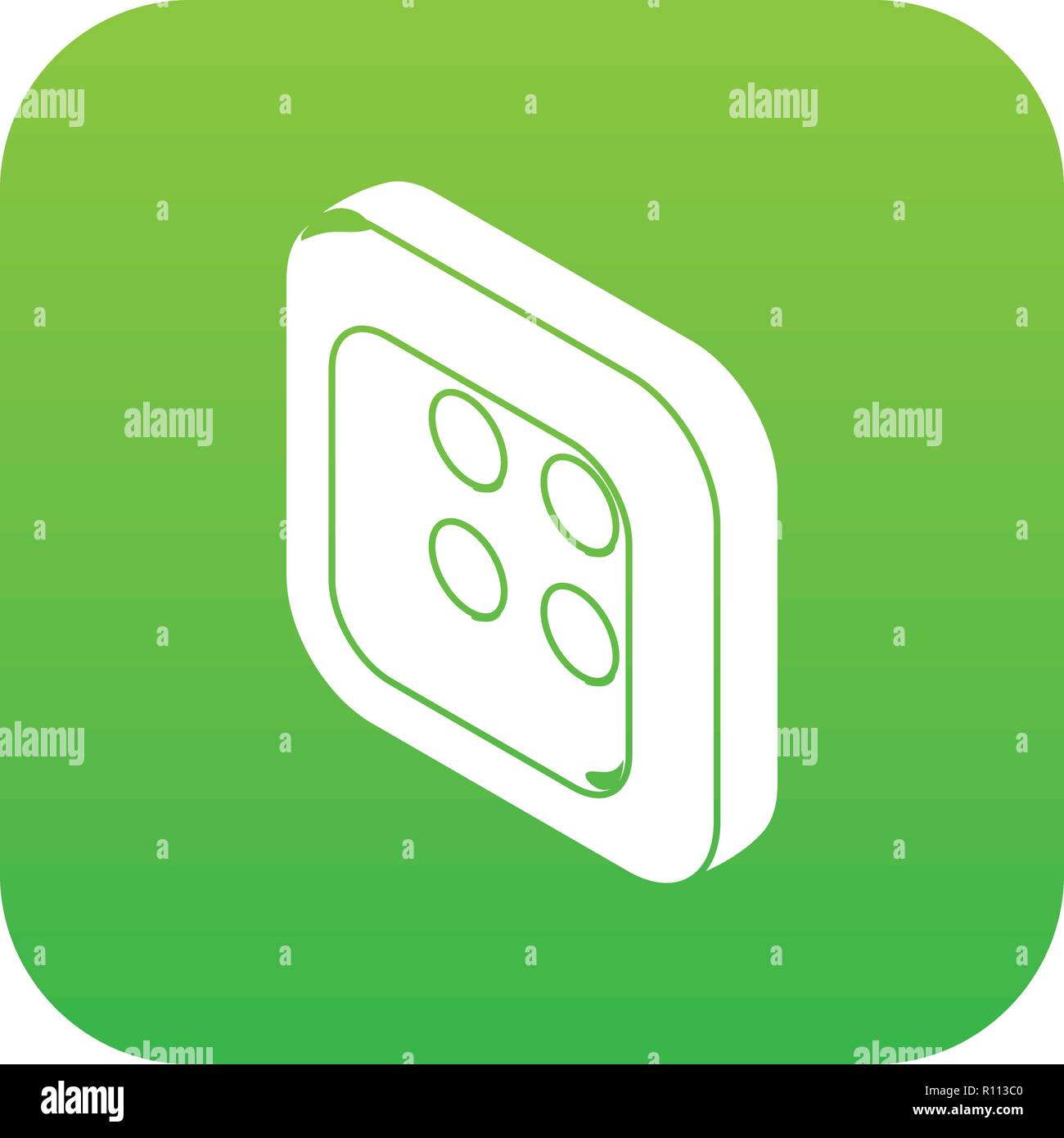 Square clothes button icon green vector Stock Vector Image & Art - Alamy