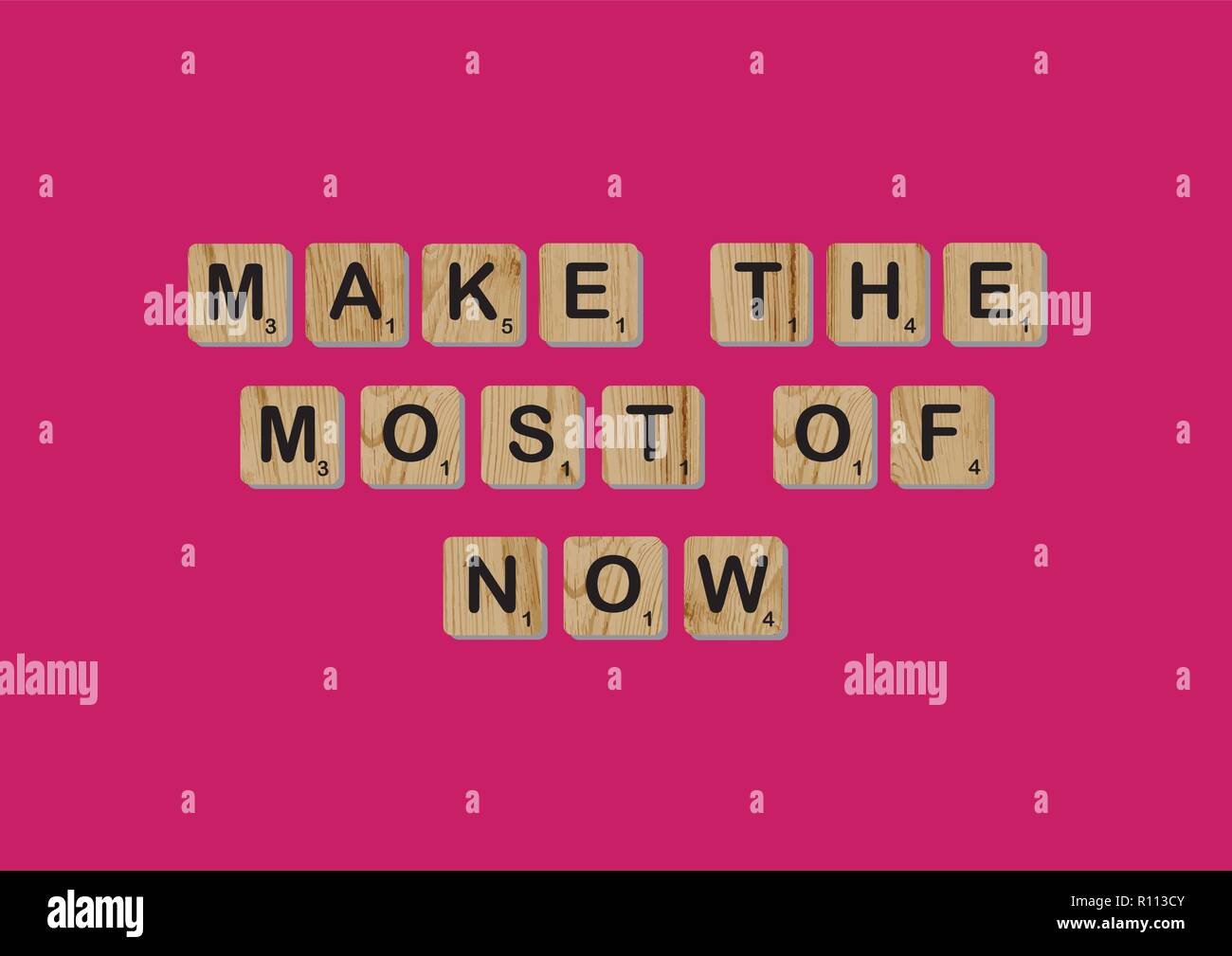 Scrabble tiles spells out Motivational quote Scrabble Blocks Letters ...