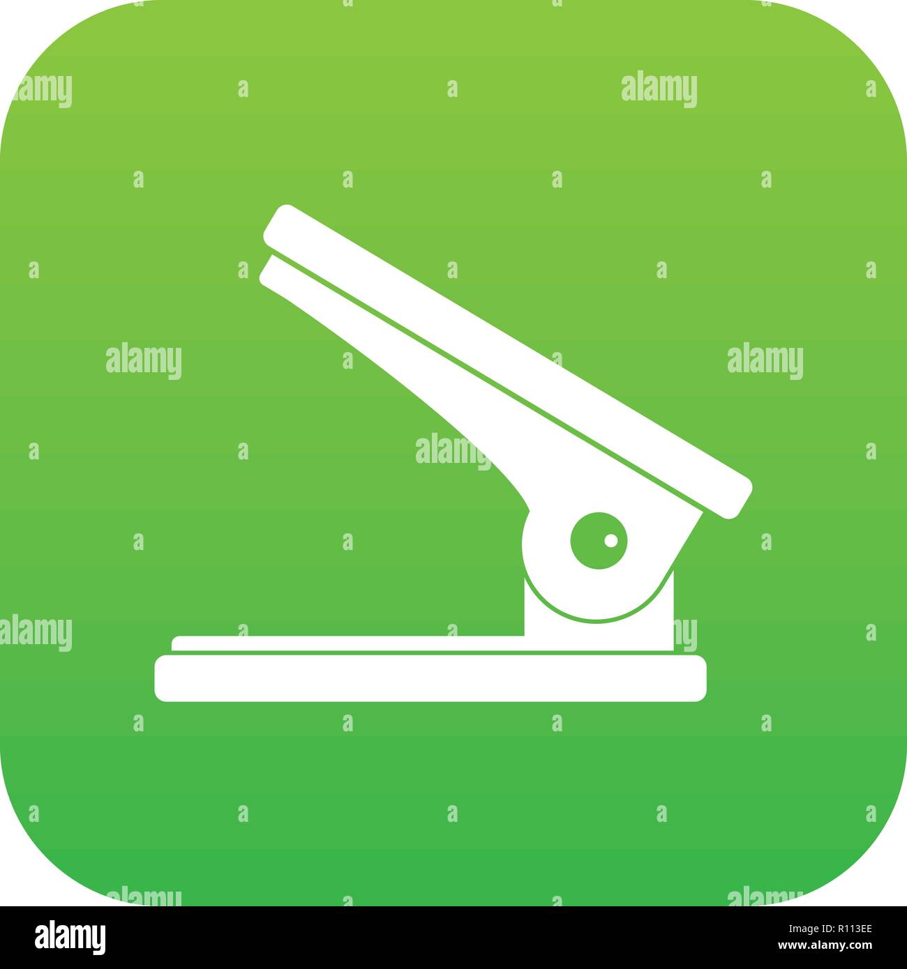 Office paper hole puncher icon digital green Stock Vector Image & Art ...