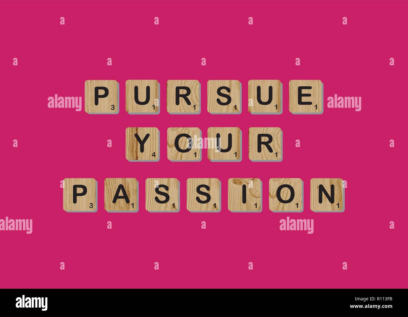 Scrabble tiles spells out Motivational quote Scrabble Blocks Letters ...