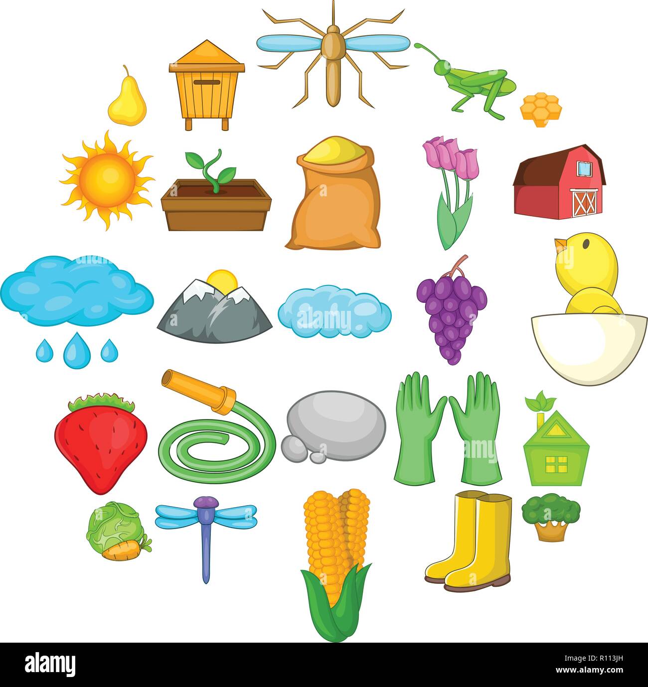 Animal and arable farming Stock Vector Images - Alamy