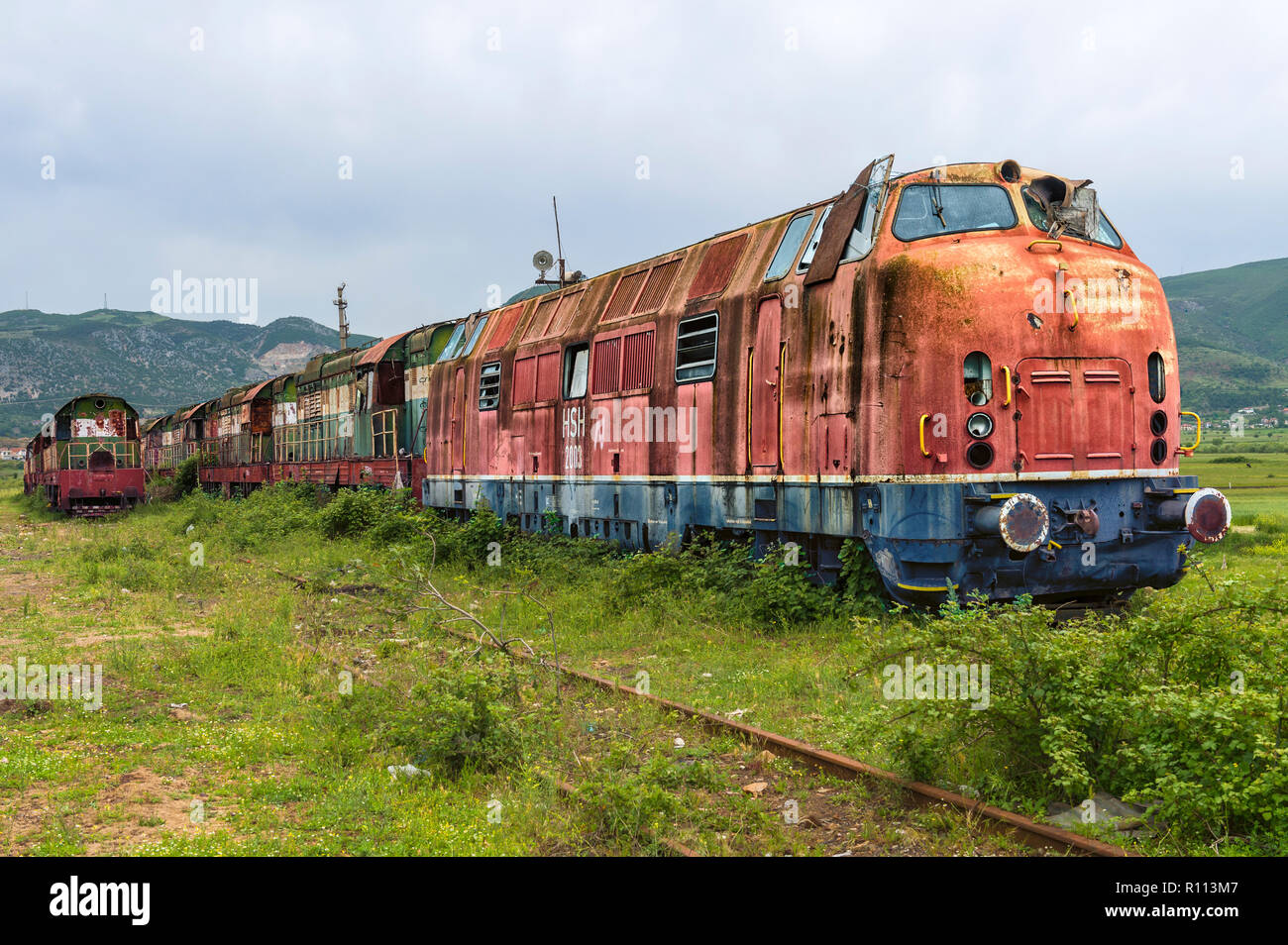 Former railway station, Prrenjas, Albania Stock Photo - Alamy