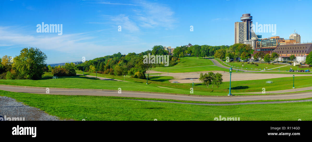 Quebec City, Canada - September 27, 2018: Panoramic view of the Plains ...