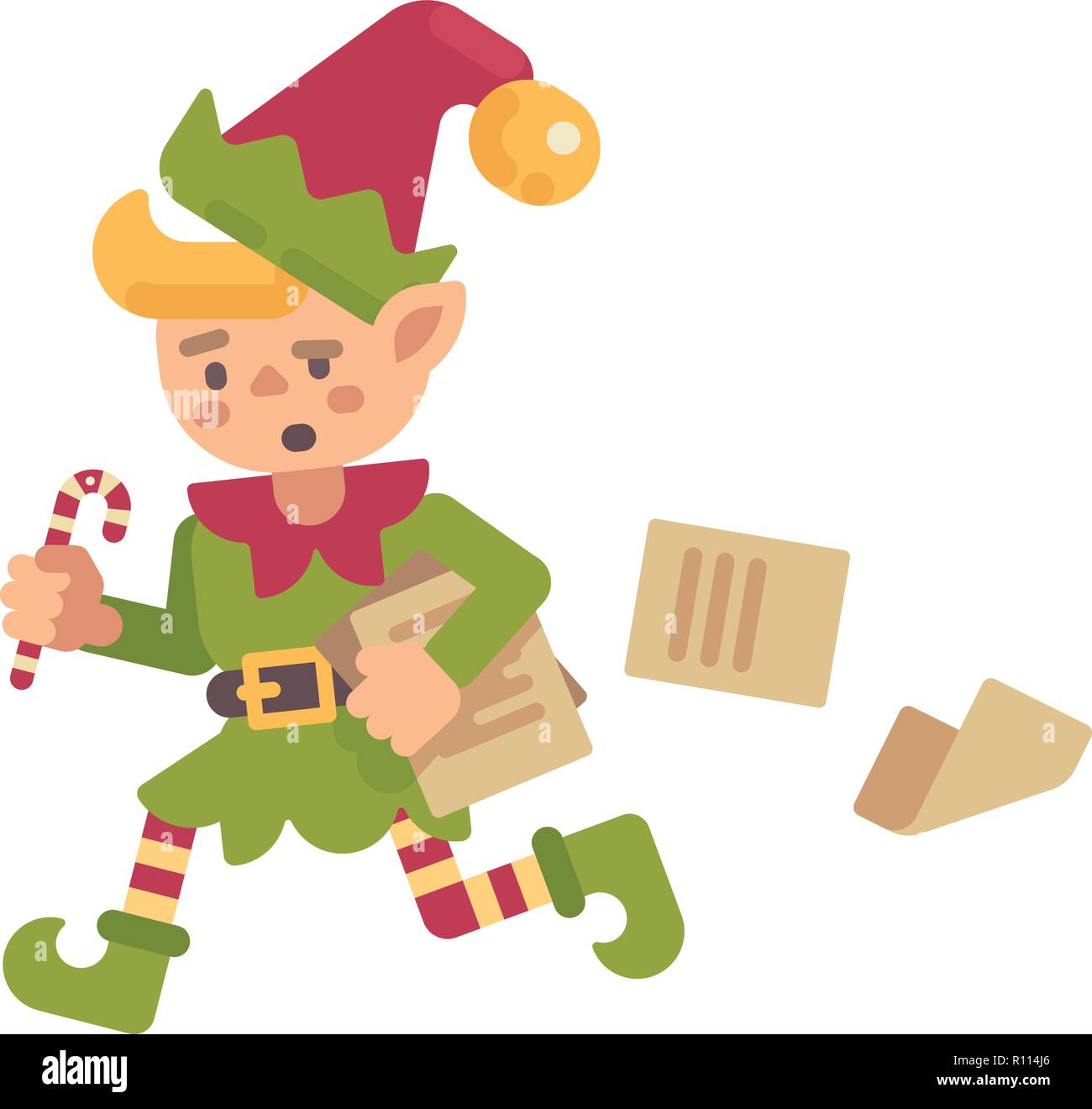 Cartoon running santa hi-res stock photography and images - Alamy