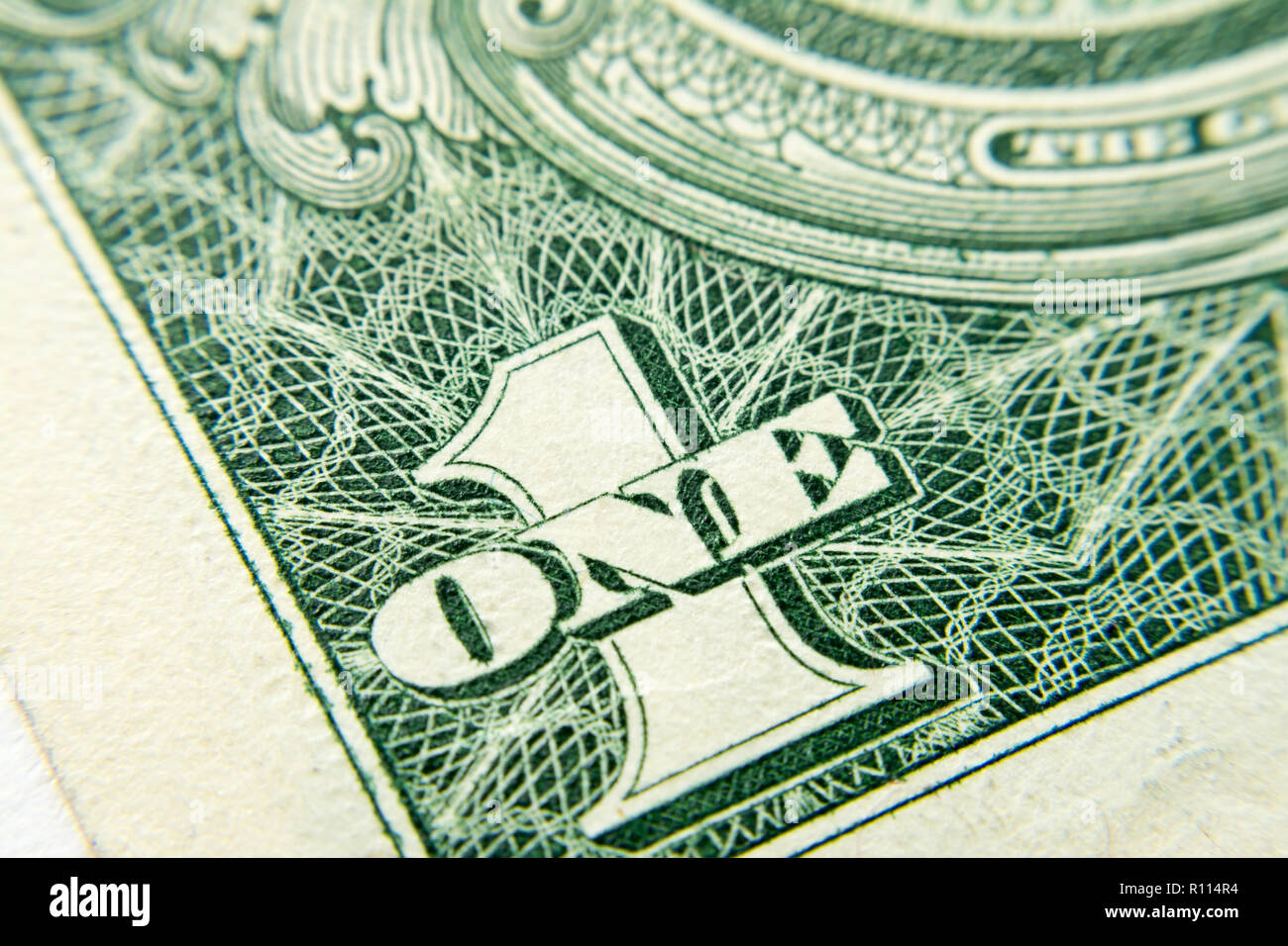 US banknote bill dollar close-up closeup macro Stock Photo - Alamy