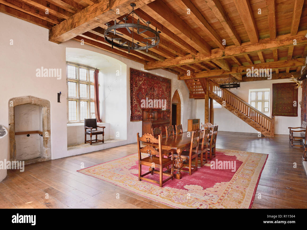 Ireland, County Donegal, Donegal town, Donegal Castle, Main Hall Stock Photo - Alamy