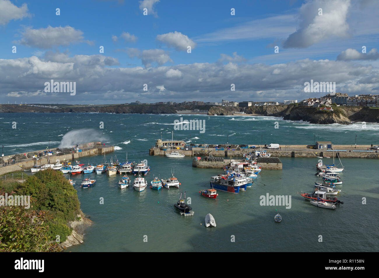 harbour, Newquay, Cornwall, England, Great Britain Stock Photo - Alamy
