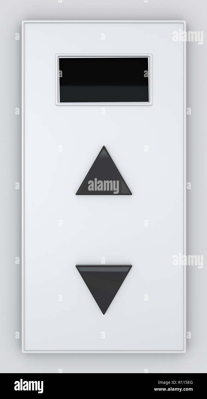 Elevator display with digital screen with Up and Down Buttons Stock ...