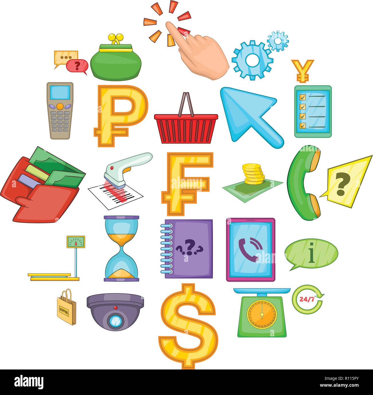 Credit icons set, cartoon style Stock Vector Image & Art - Alamy