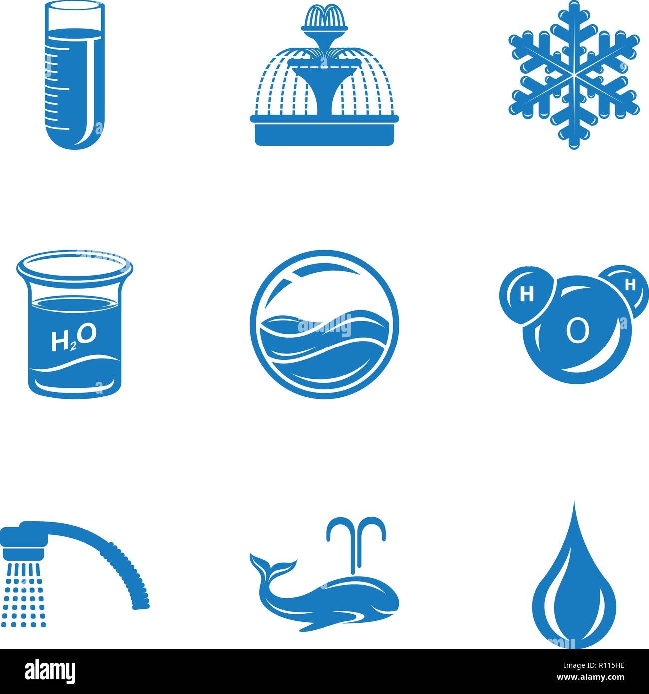 Mineral water icons set, simple style Stock Vector Image & Art - Alamy
