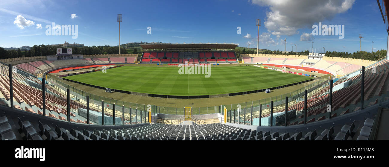 Malta's national football stadium in Ta'Qali, grass hybrid pitch used ...