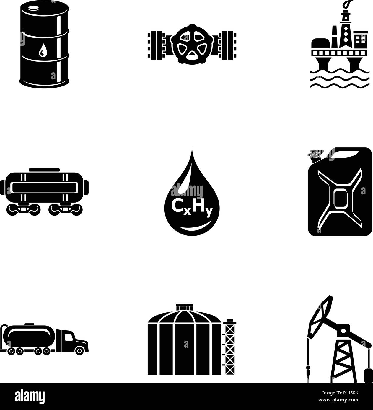 Drop of oil icons set, simple style Stock Vector Image & Art - Alamy