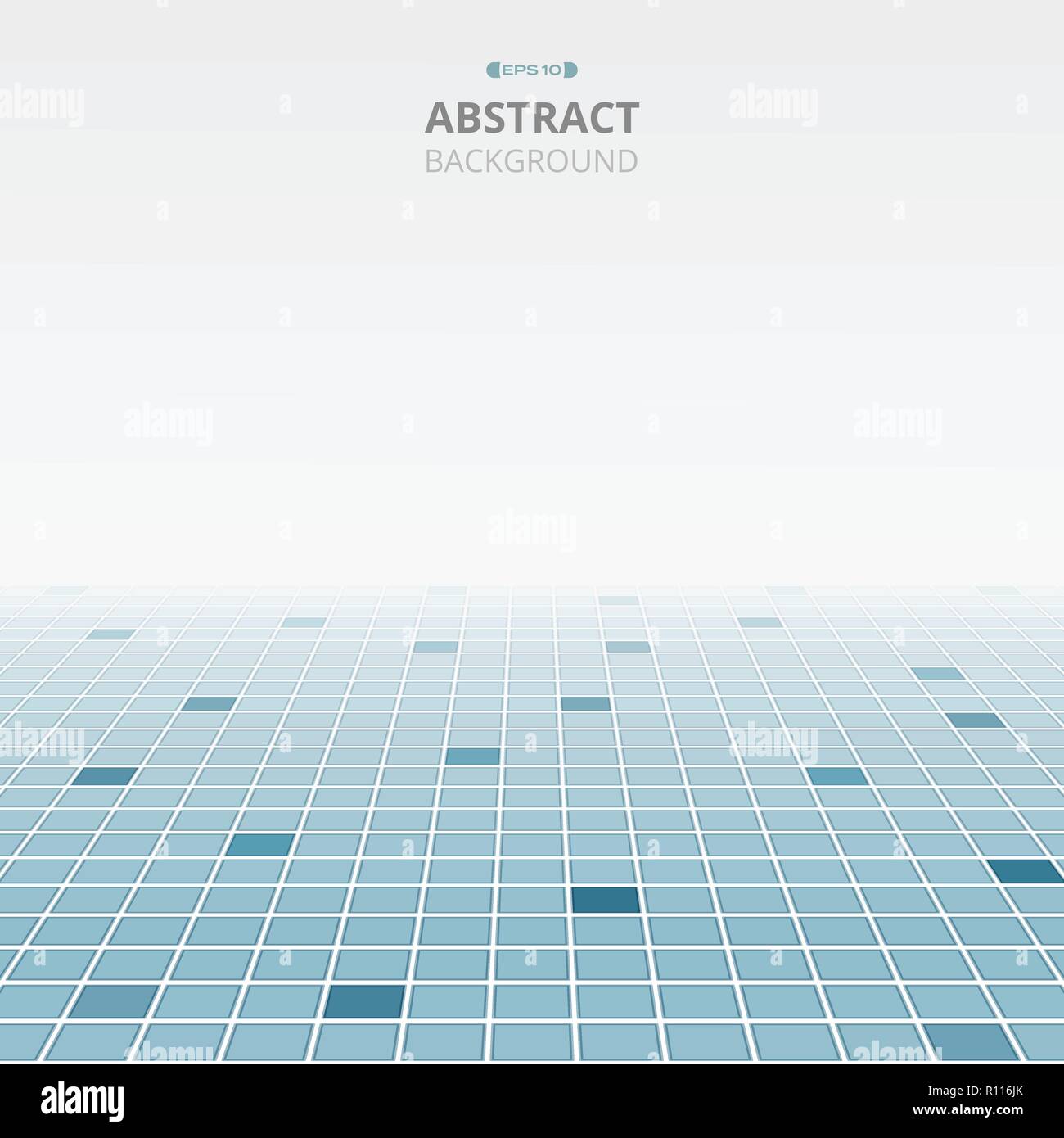 Blue square geometric pattern background with copy space, vector eps10 ...