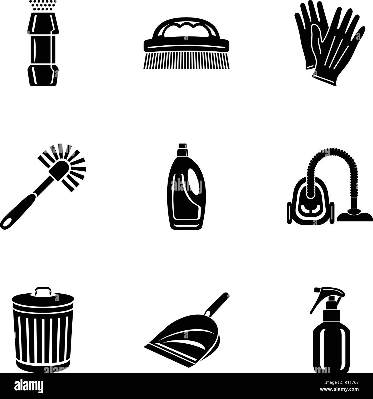 Sweep icons set, simple style Stock Vector Image & Art - Alamy