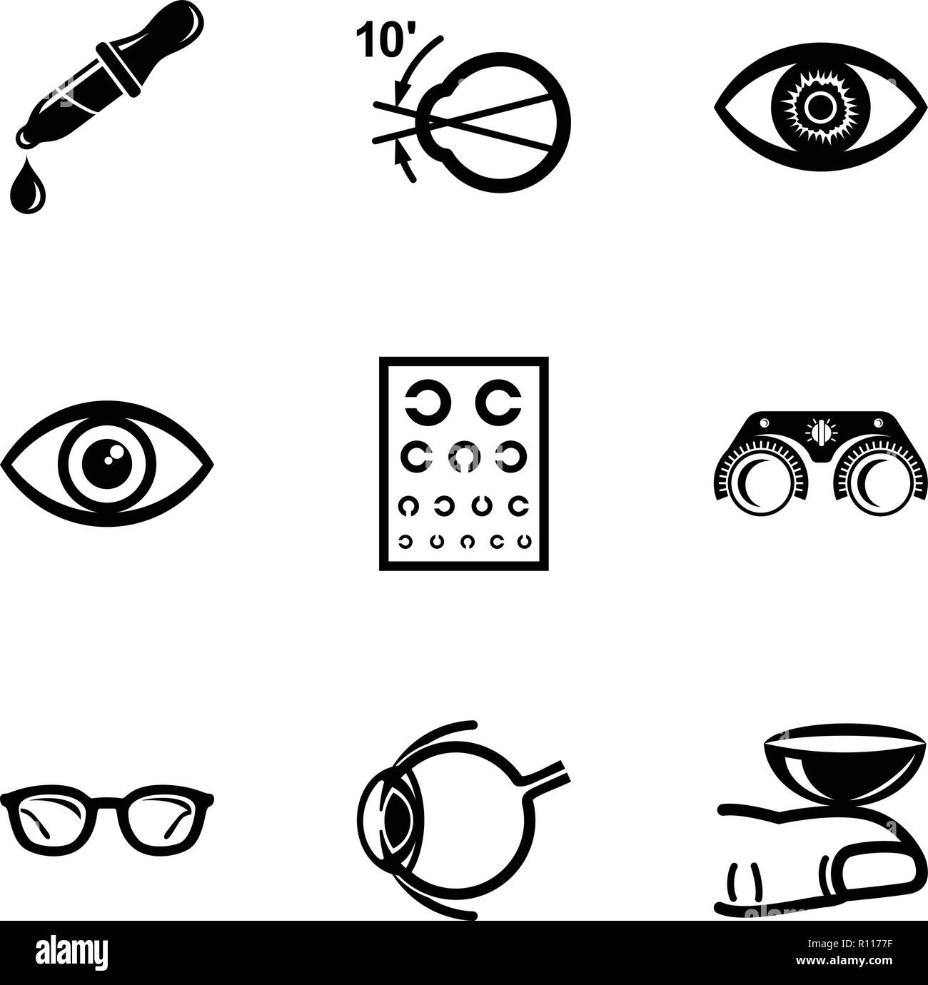 Explore vision icons set, simple style Stock Vector Image & Art - Alamy