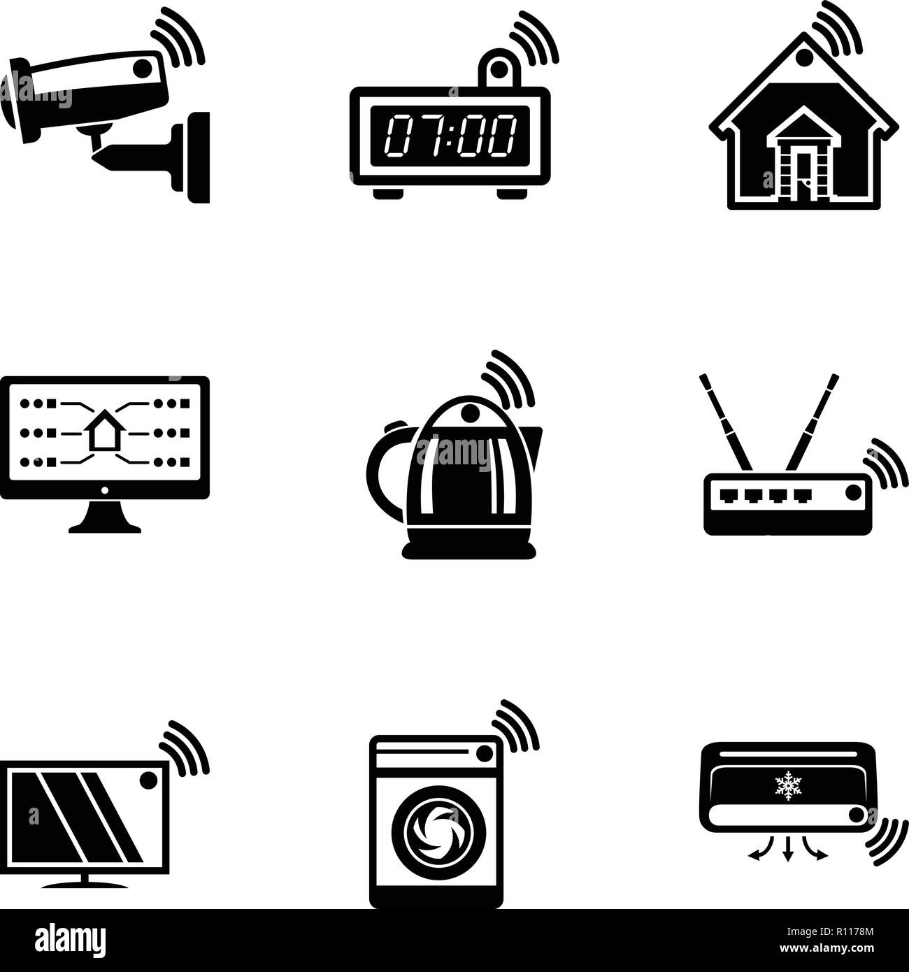 Control icons set, simple style Stock Vector Image & Art - Alamy