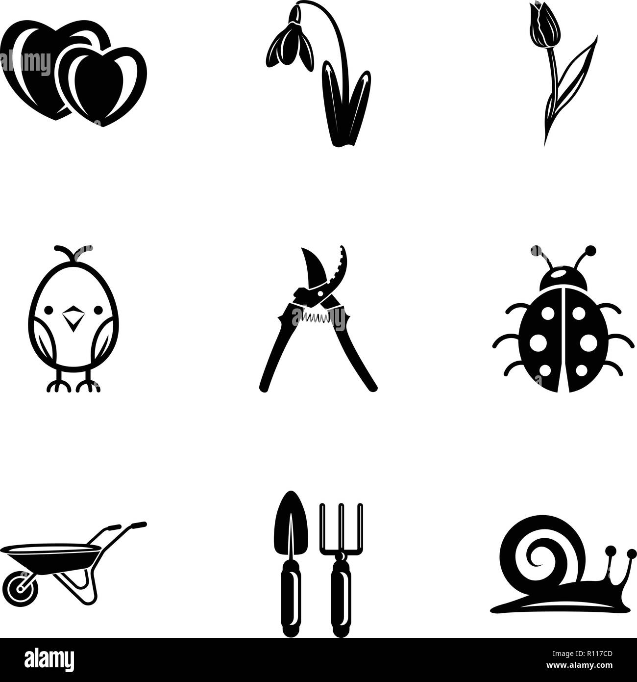 Working field icons set, simple style Stock Vector Image & Art - Alamy