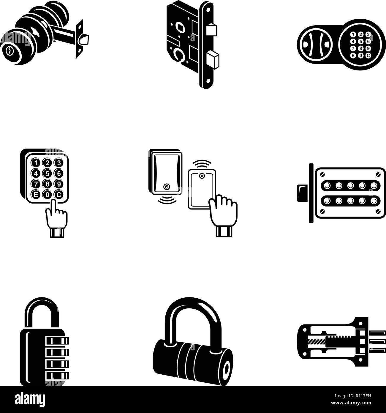 Black cipher Stock Vector Images - Alamy