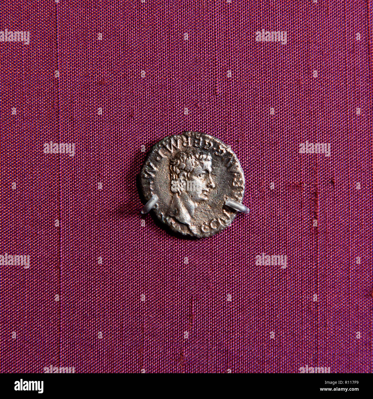 Man's profile on ancient coin Stock Photo - Alamy