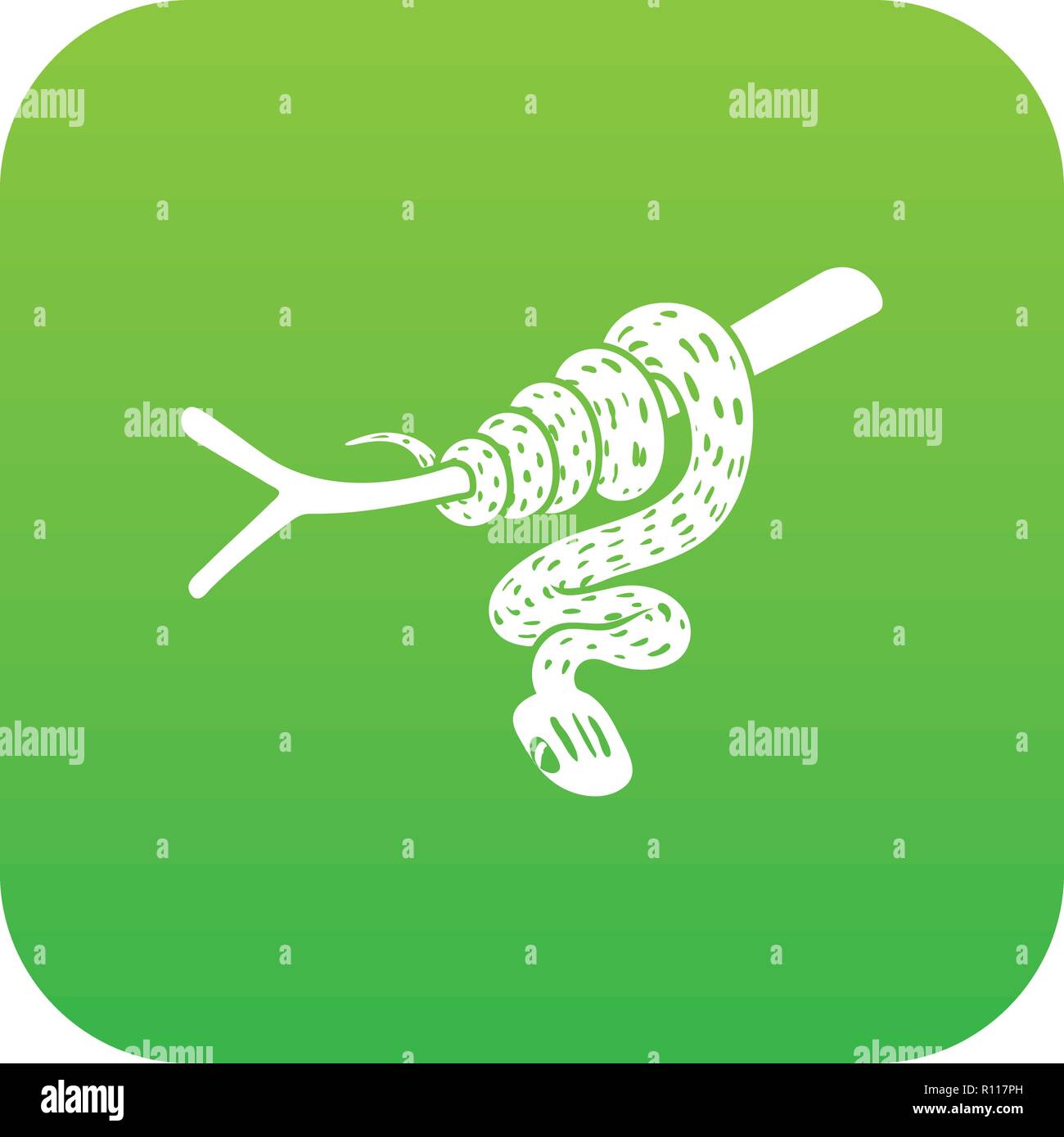 Tree snake icon green vector Stock Vector Image & Art - Alamy
