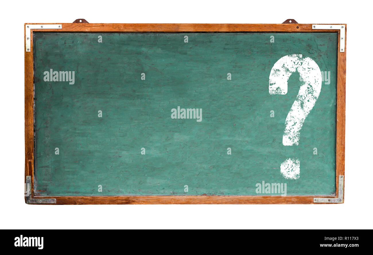 Question mark green board Cut Out Stock Images & Pictures - Alamy