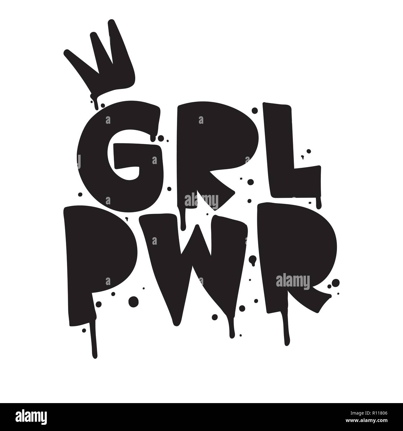 Girl power graffiti Stock Vector Images - Alamy