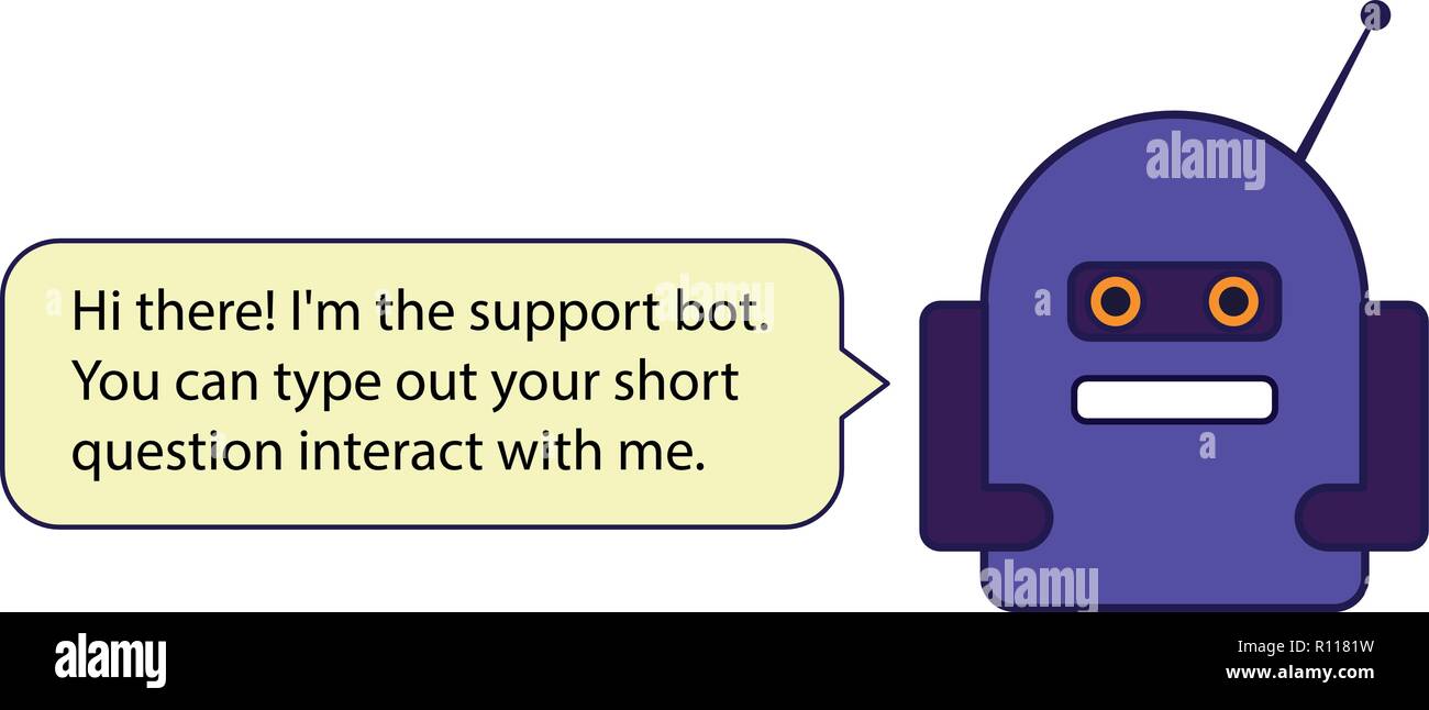 The blue chat bot illustration. This is the vector Stock Vector Image ...