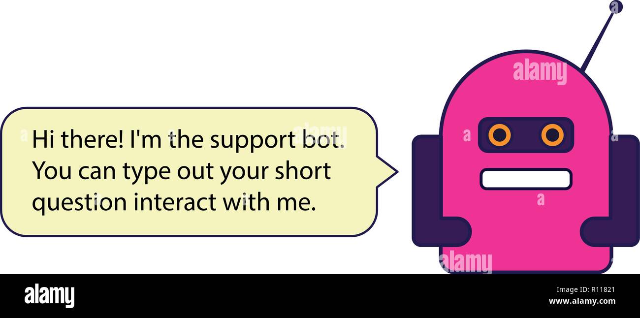 Chatbot window Stock Vector Images - Alamy