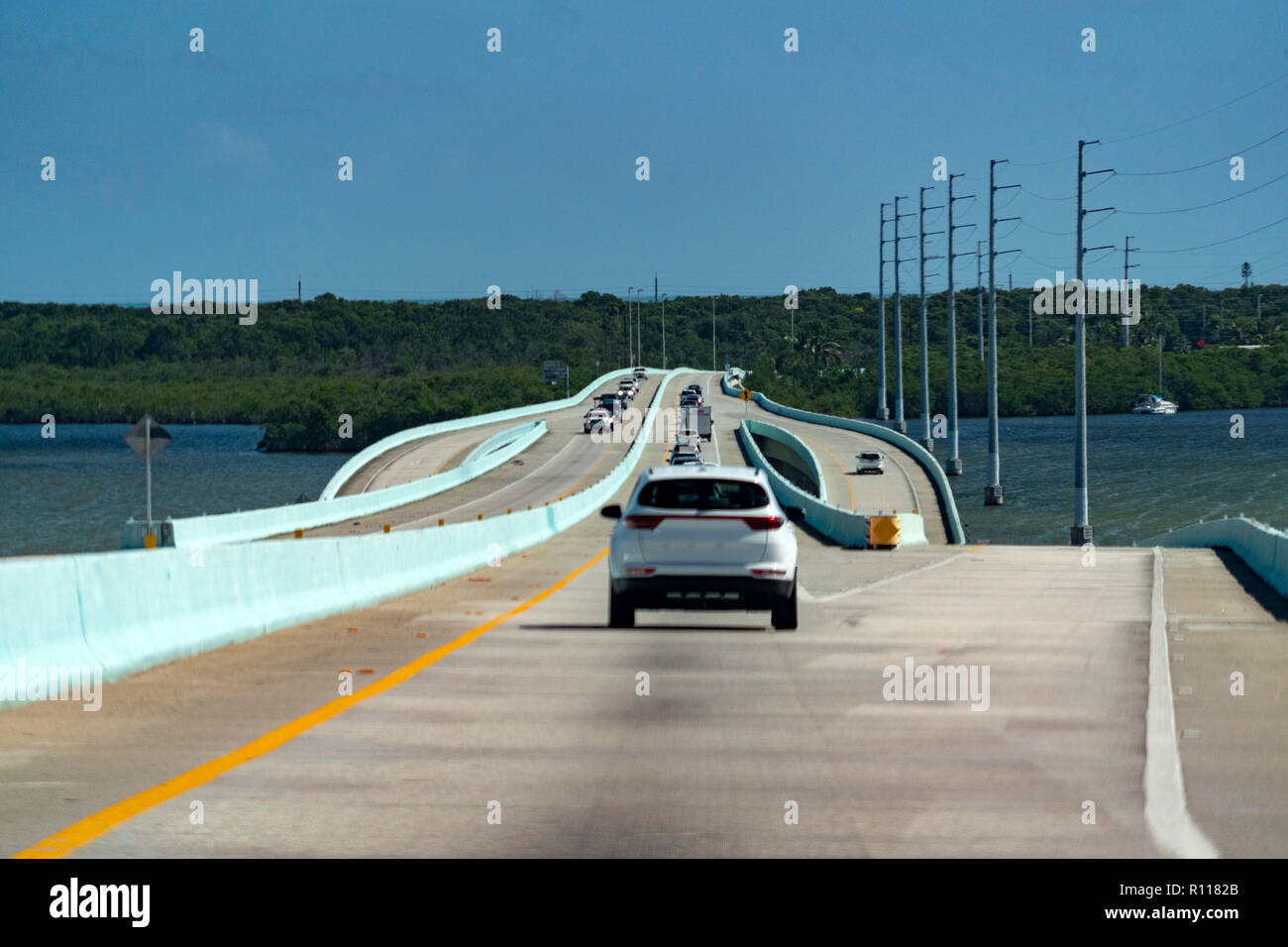 driving in key west florida usa highway Stock Photo - Alamy