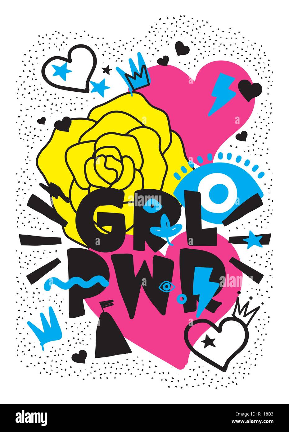 Girl power graffiti Stock Vector Images - Alamy