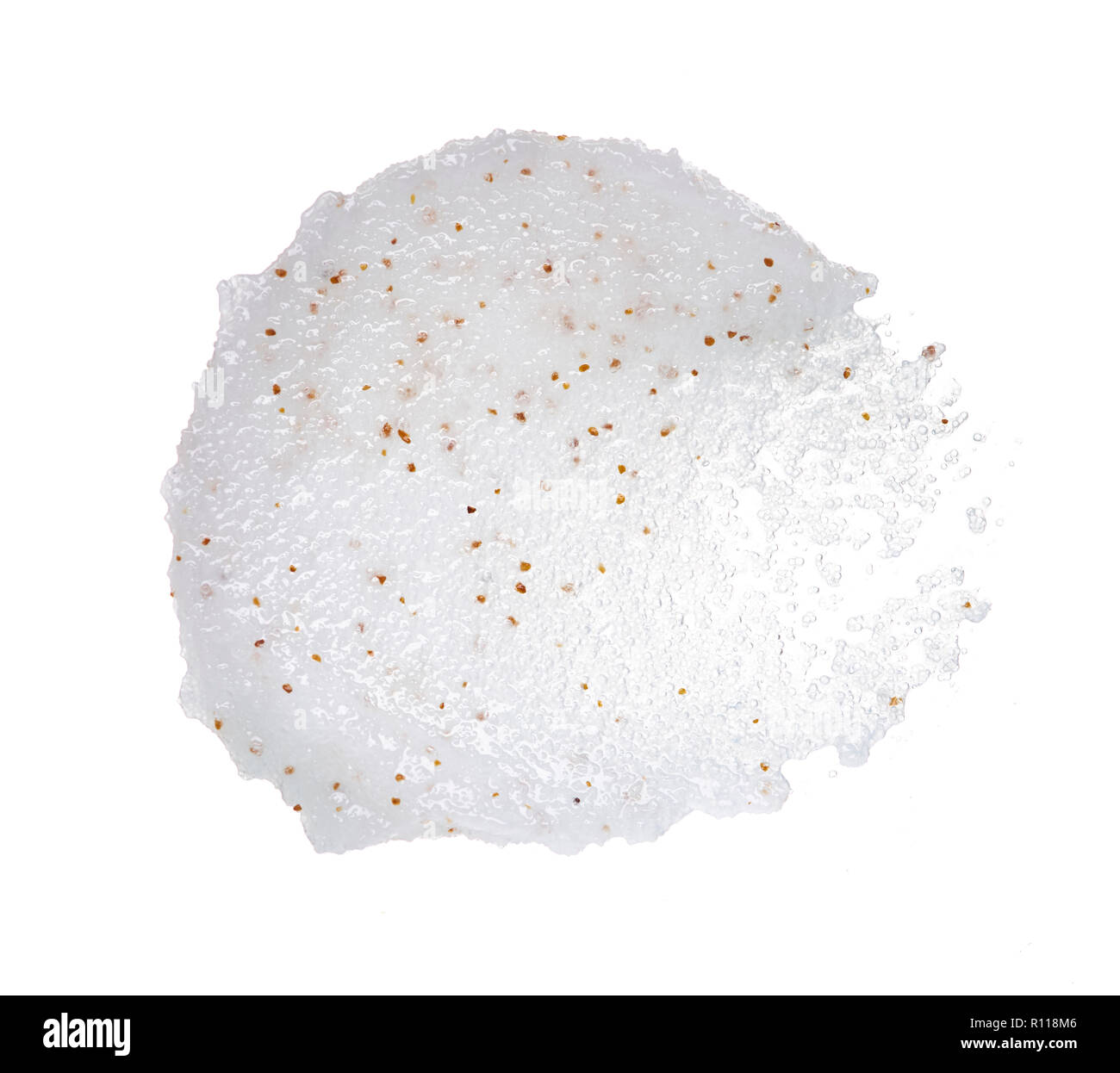 Texture of white salt body scrub on a white background Stock Photo - Alamy