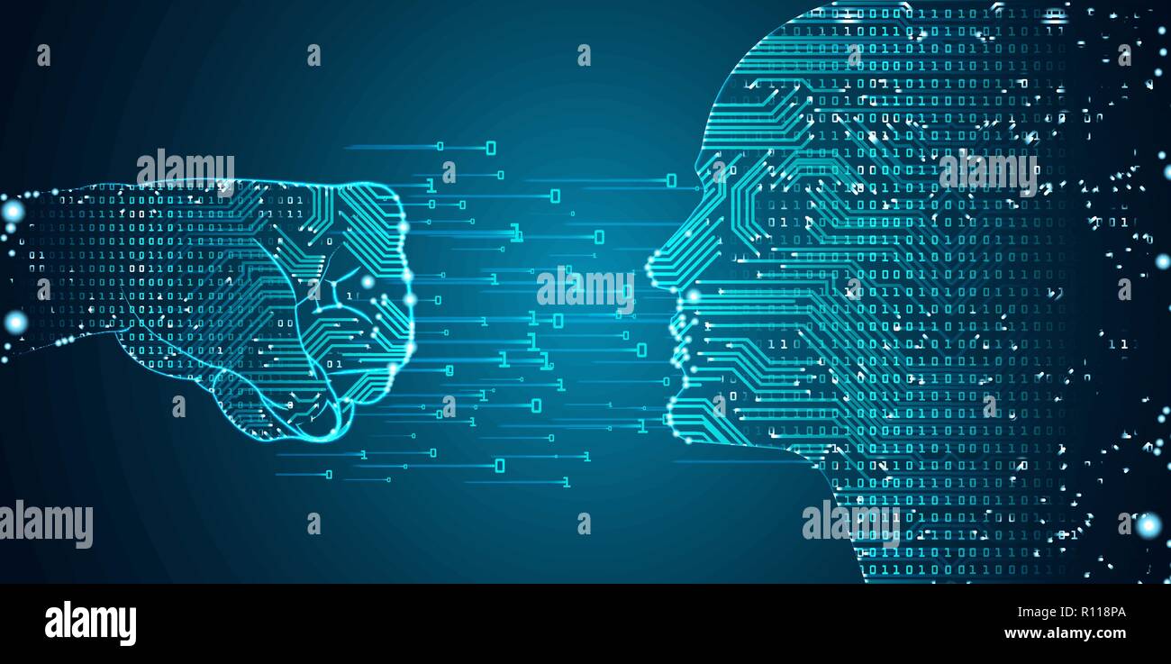 Robot programming language background Stock Vector Images - Alamy