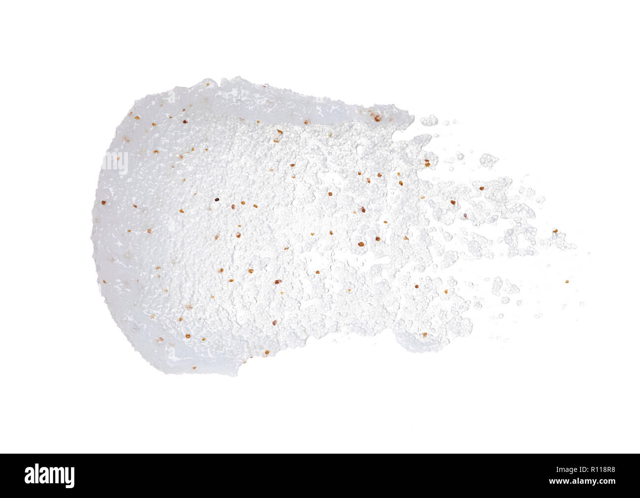 Texture of white salt body scrub on a white background Stock Photo - Alamy