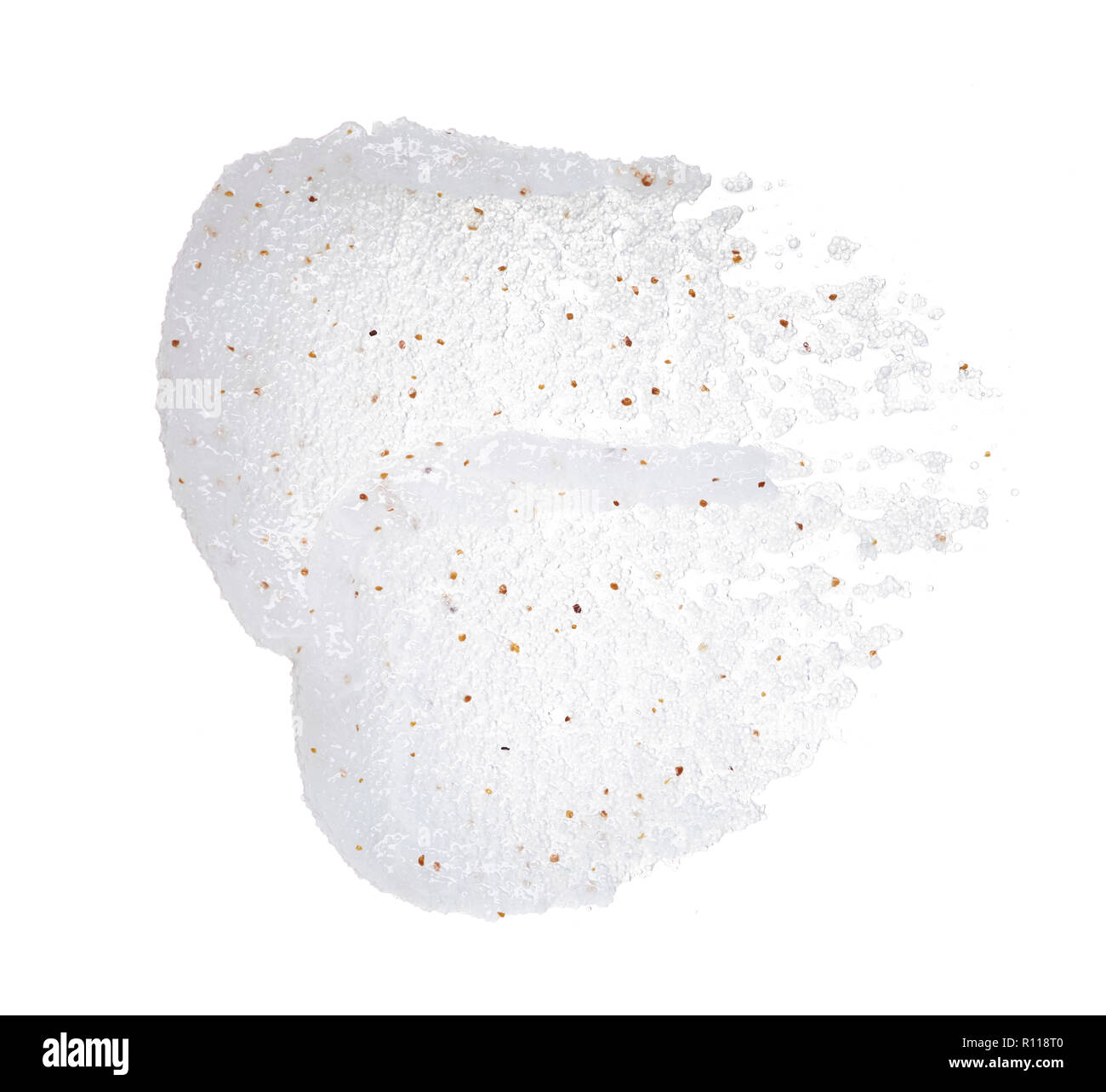 Texture of white salt body scrub on a white background Stock Photo - Alamy