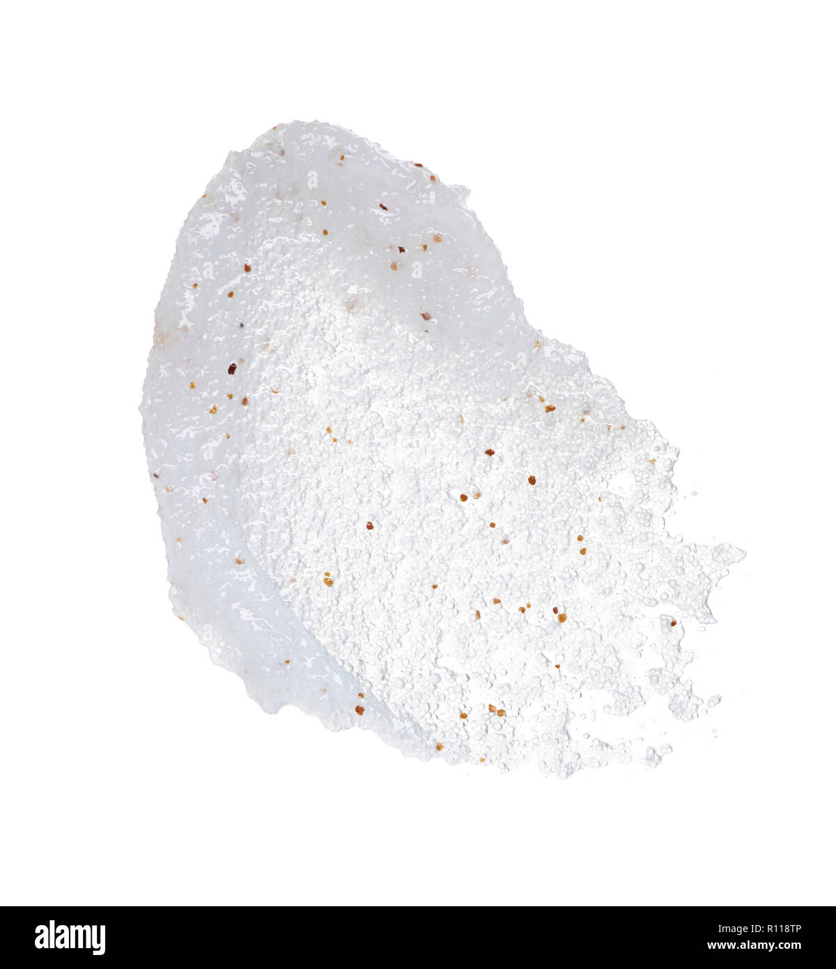 Texture of white salt body scrub on a white background Stock Photo - Alamy